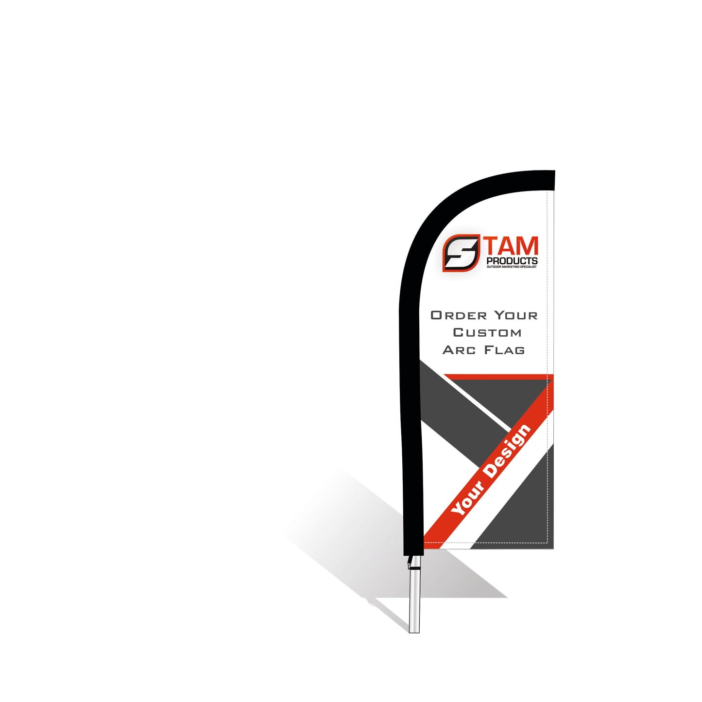 Stam Products Bespoke Printed Branded Arc Flag Banners