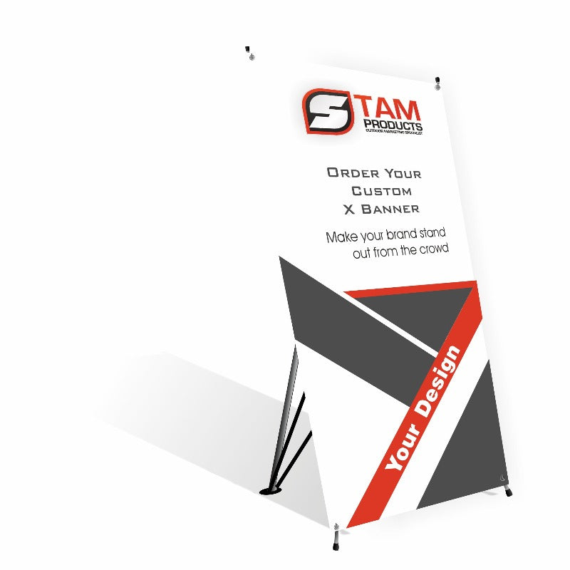 Stam Products Custom Printed Xbase Banner for Brand Promotion